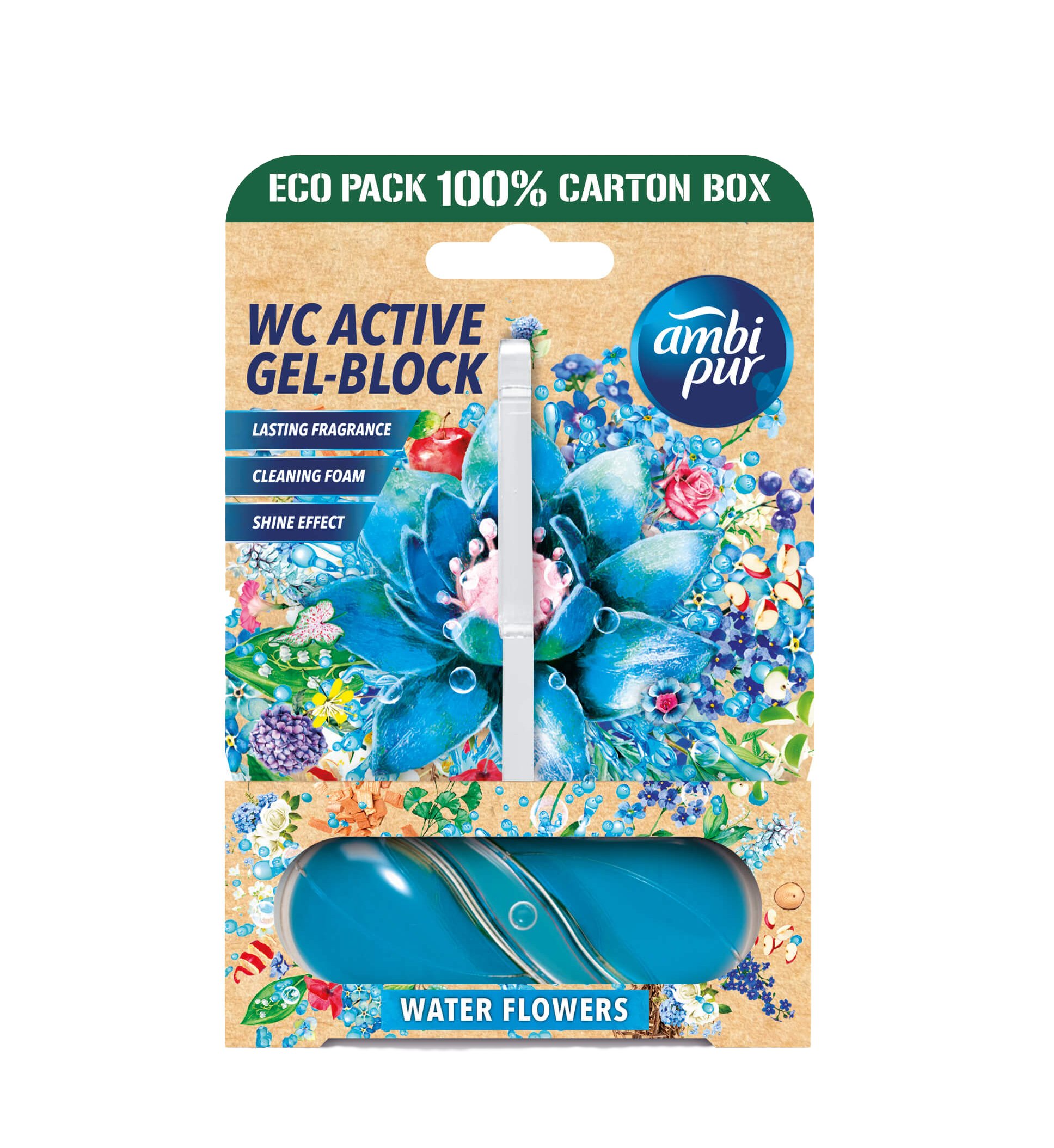 Ambi Pur WC Active gel-blok vodní květy 45g | BILLA e-shop