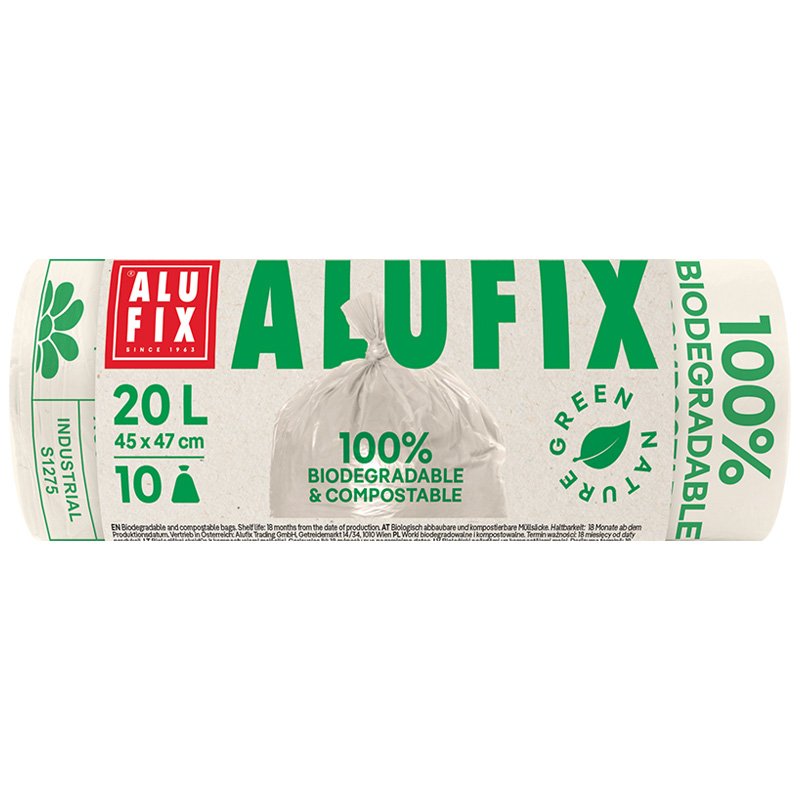 Alufix BIO kompostovatelné pytle na odpadky 20l 10 ks | BILLA e-shop