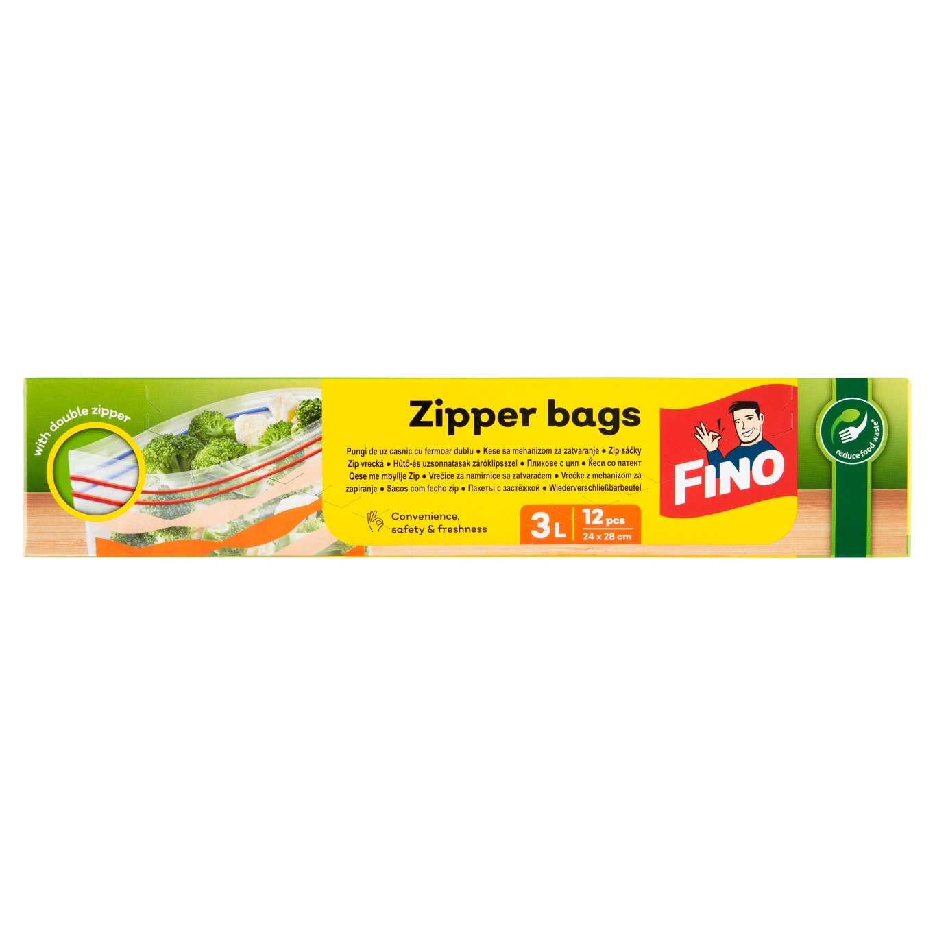 Fino Zip sáčky 24 x 28 cm 3l 12 ks | BILLA