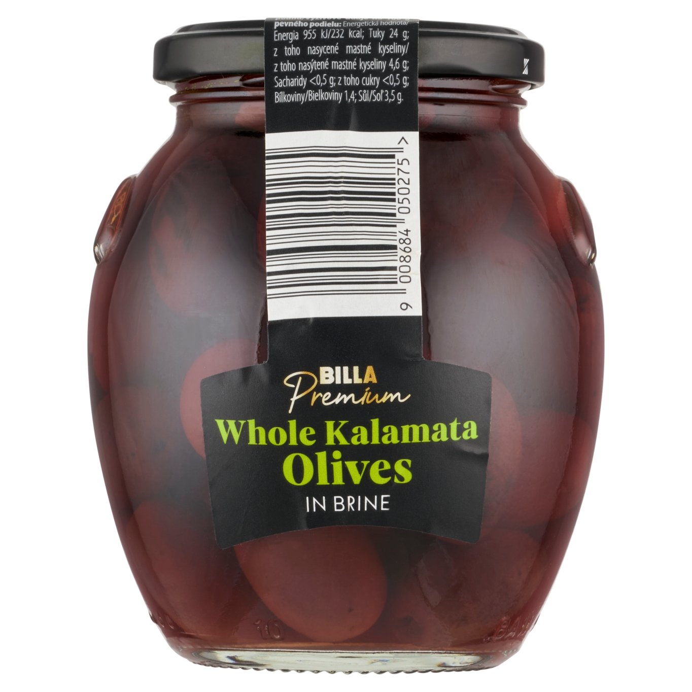 BILLA Premium Černé olivy kalamata s peckou ve slaném nálevu 370g ...