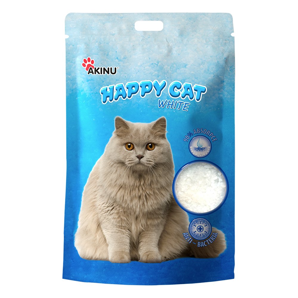 Akinu Happy Cat Silika gel bílý stelivo pro kočky 16 l | BILLA e-shop