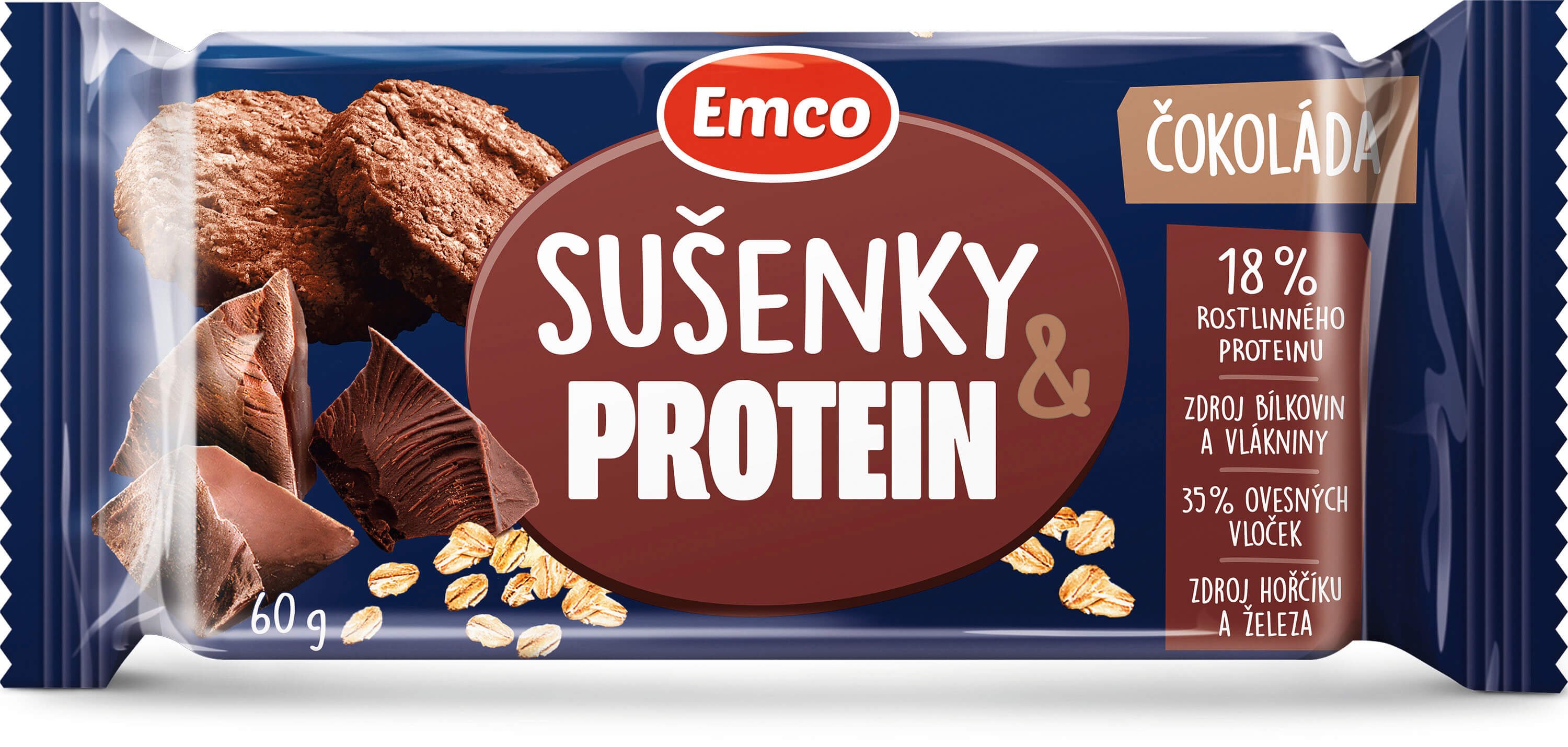 Emco Sušenky & protein čokoláda 60g | BILLA e-shop