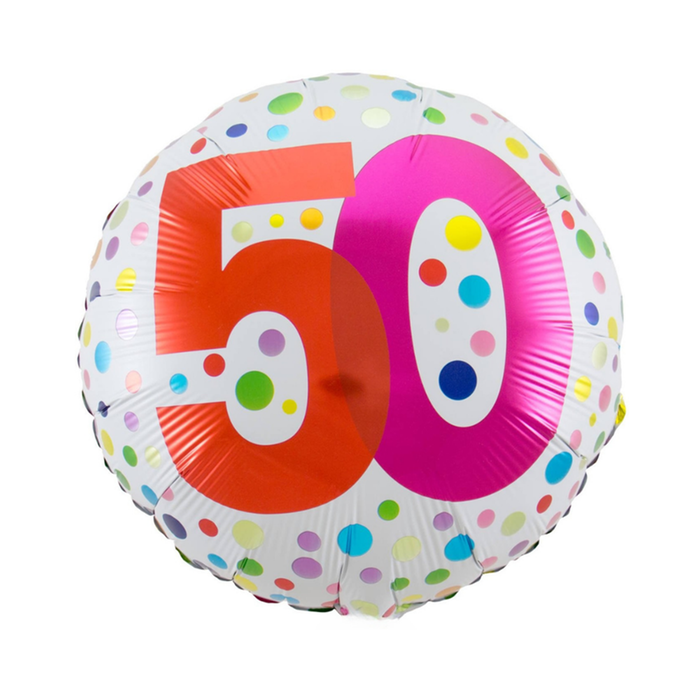 Ballon | 50 and fabulous! | met eigen tekst, leeftijd en naam | Greetz