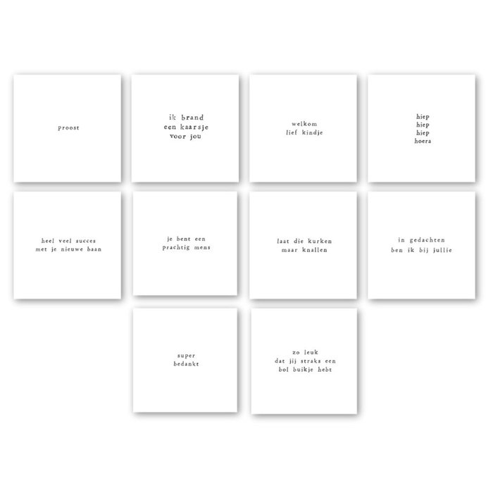 Geillusteerde dierenkaarten | Kaartenset | 10 wenskaarten met envelop ...