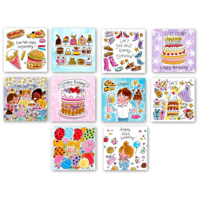 Blond Amsterdam | Verjaardag kaartenset | 10 wenskaarten inclusief ...