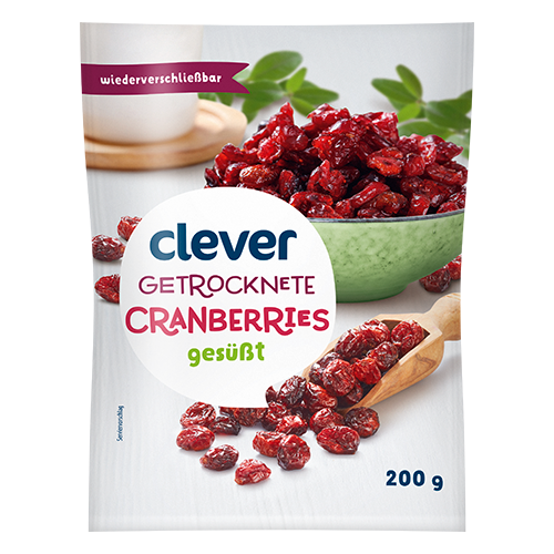 Getrocknete Cranberries, 200g | clever