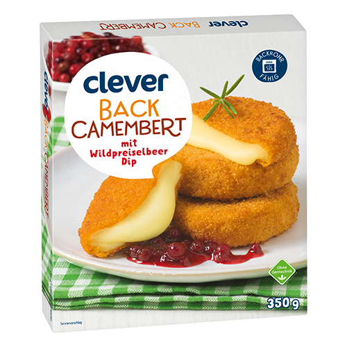 Back Camembert mit Wildpreiselbeer Dip, 350g | clever