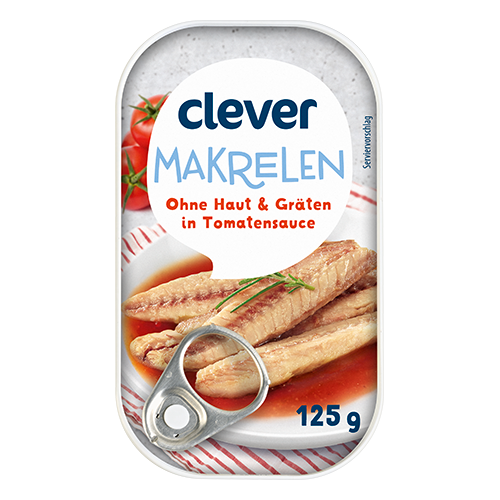 Makrelen in Tomatensauce, 125g | clever