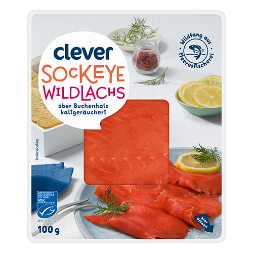 Sockeye Wildlachs, 100g | clever