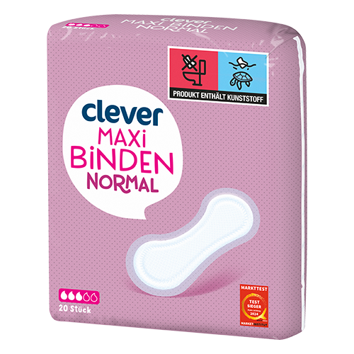 Maxi Binden Normal, 20 Stück | clever