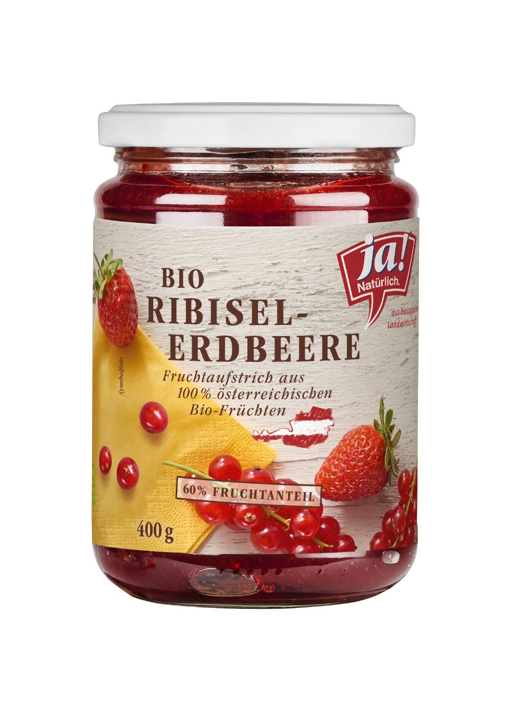 Ja! Natürlich Ribisel-Erdbeere Fruchtaufstrich | BILLA Online Shop