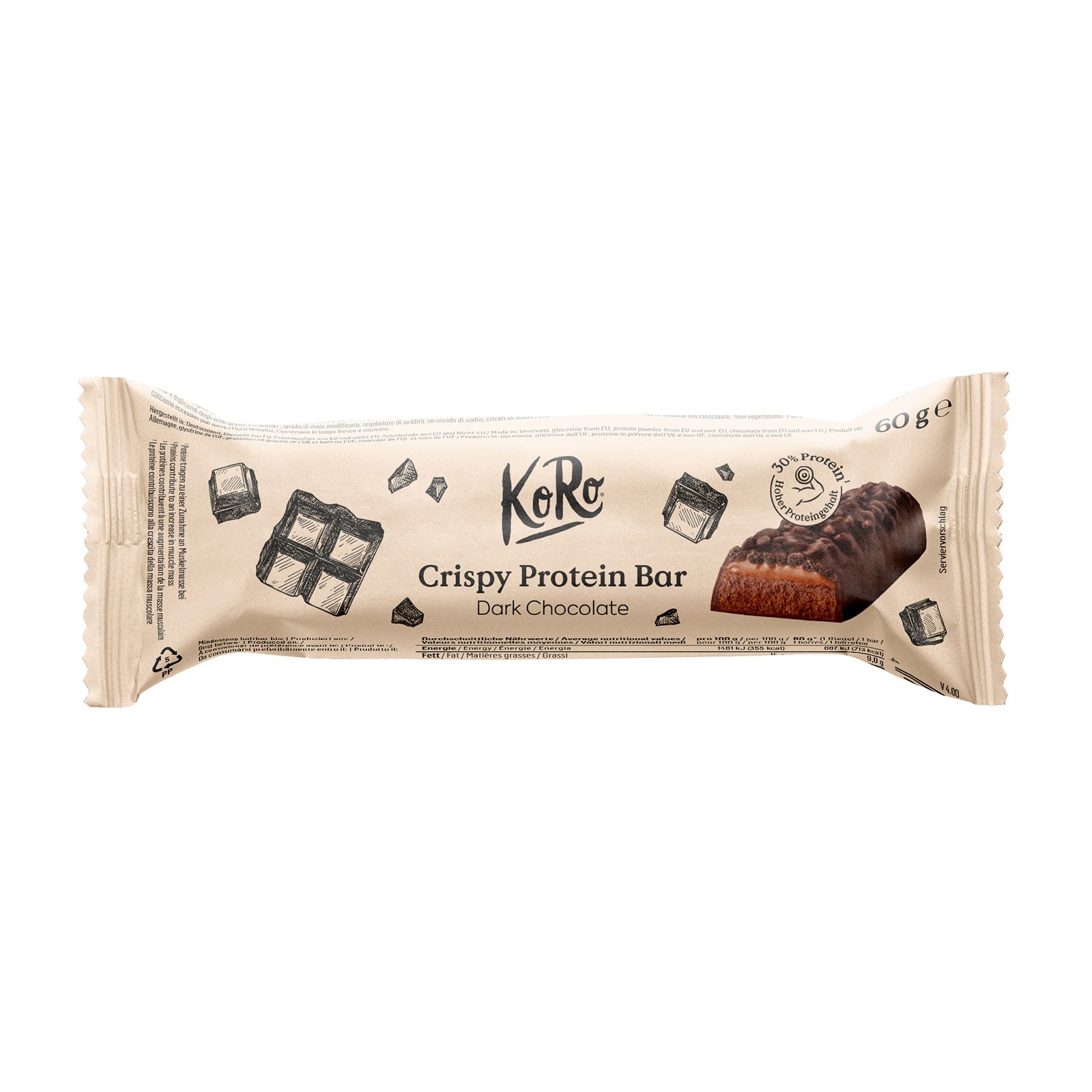 KoRo Crispy Protein Bar Dark Chocolate | BILLA Online Shop
