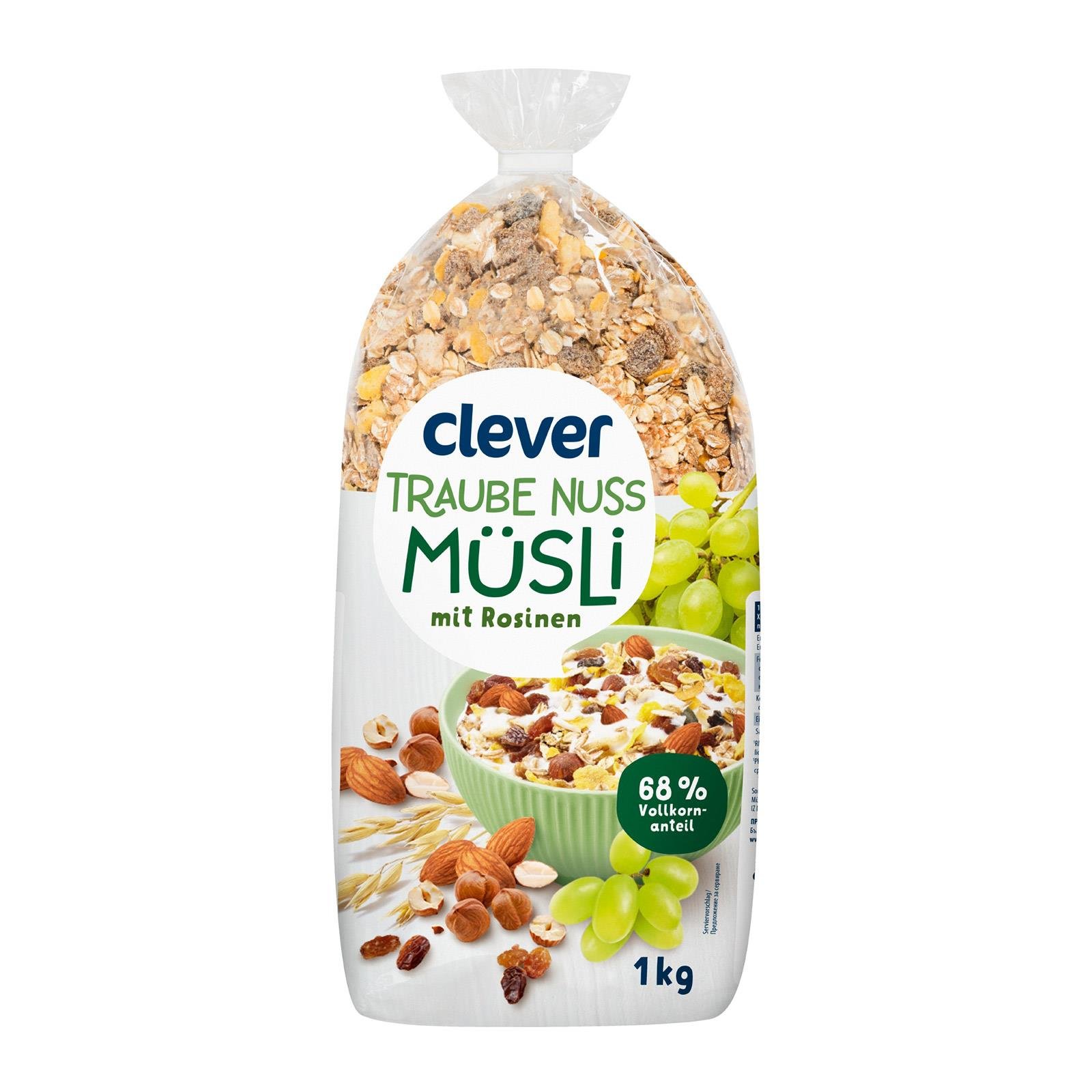 Clever Traube Nuss Müsli | BILLA Online Shop