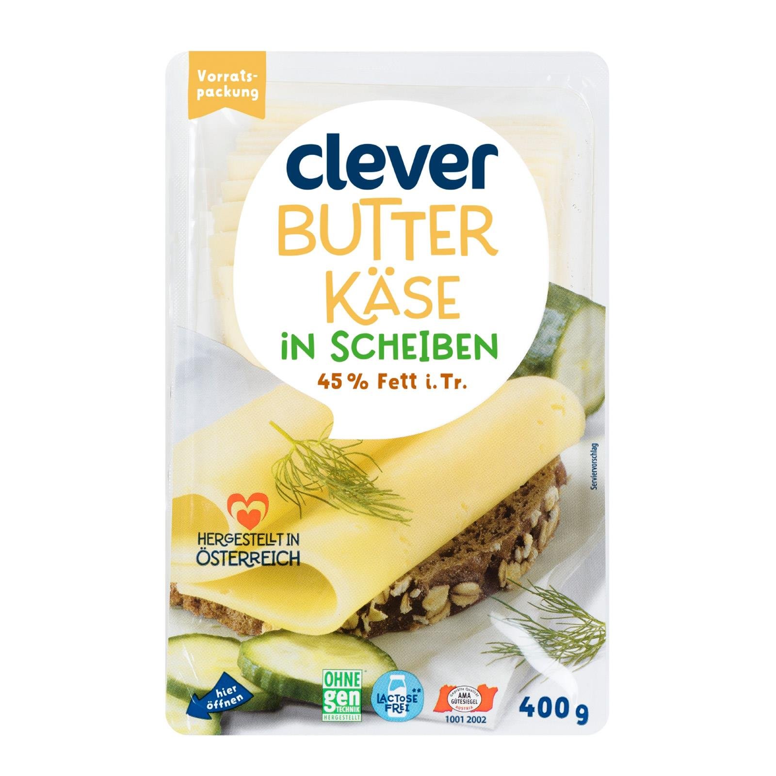 Clever Butterkäse in Scheiben | BILLA Online Shop