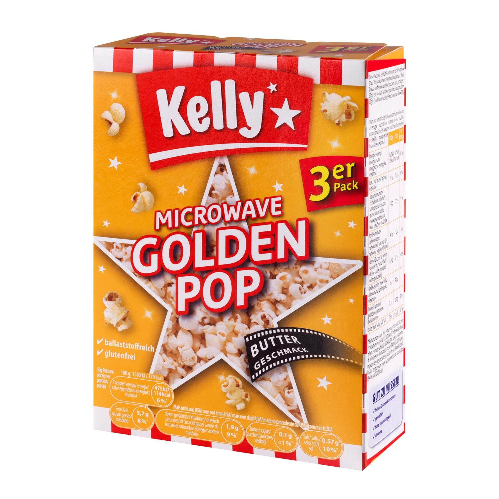 Kelly's Mikrowellenpopcorn Golden Pop | BILLA Online Shop