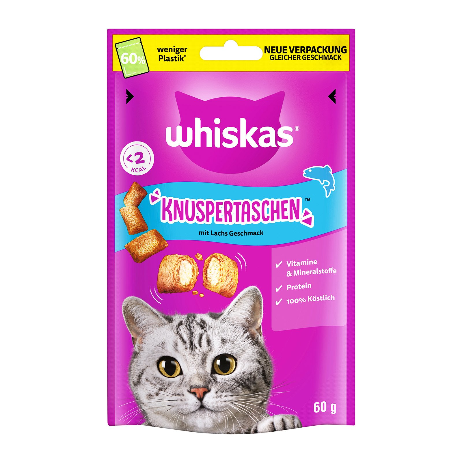 Whiskas Snacks Knuspertaschen mit Lachs | BILLA Online Shop