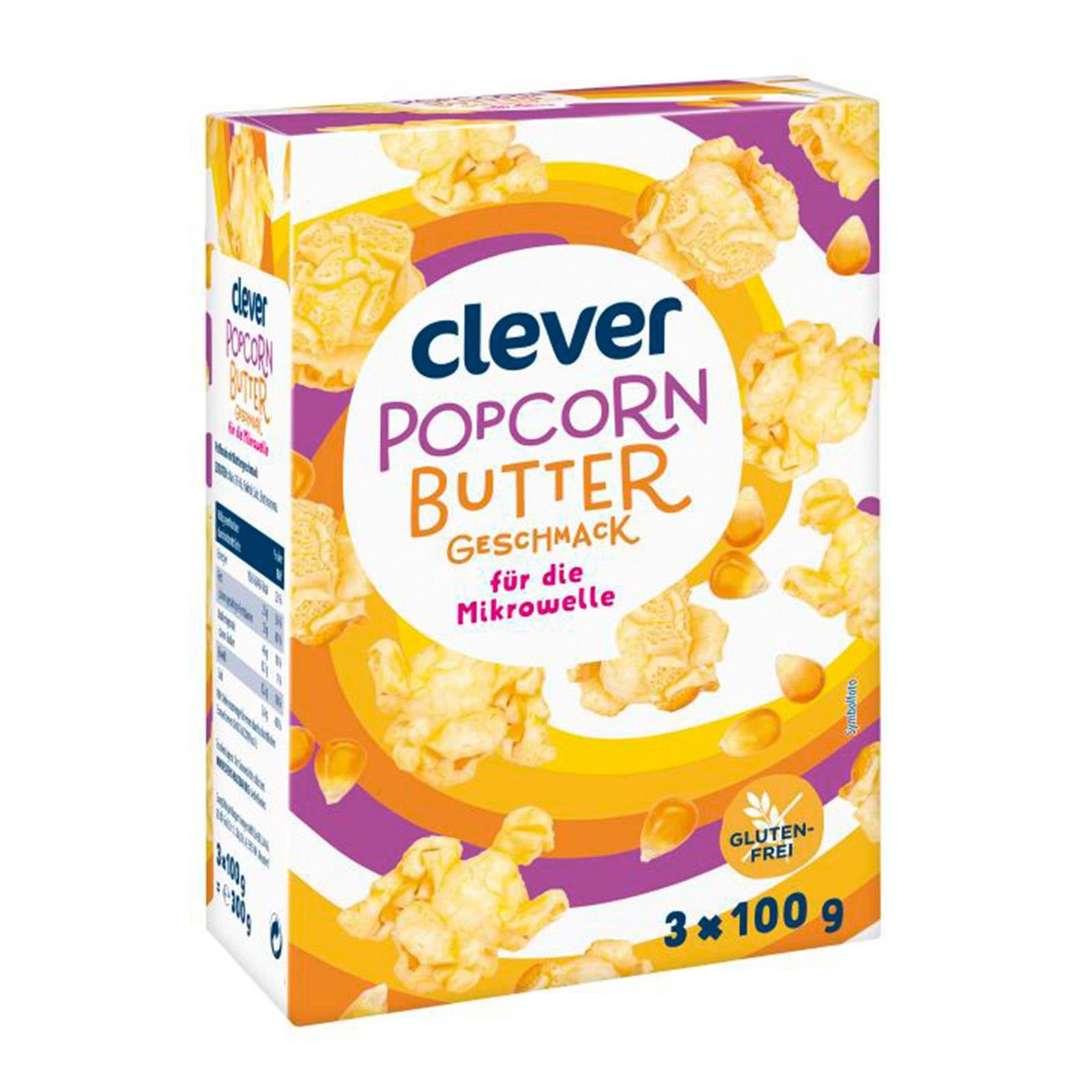 Clever Mikrowellen Popcorn Butter 3er | BILLA Online Shop