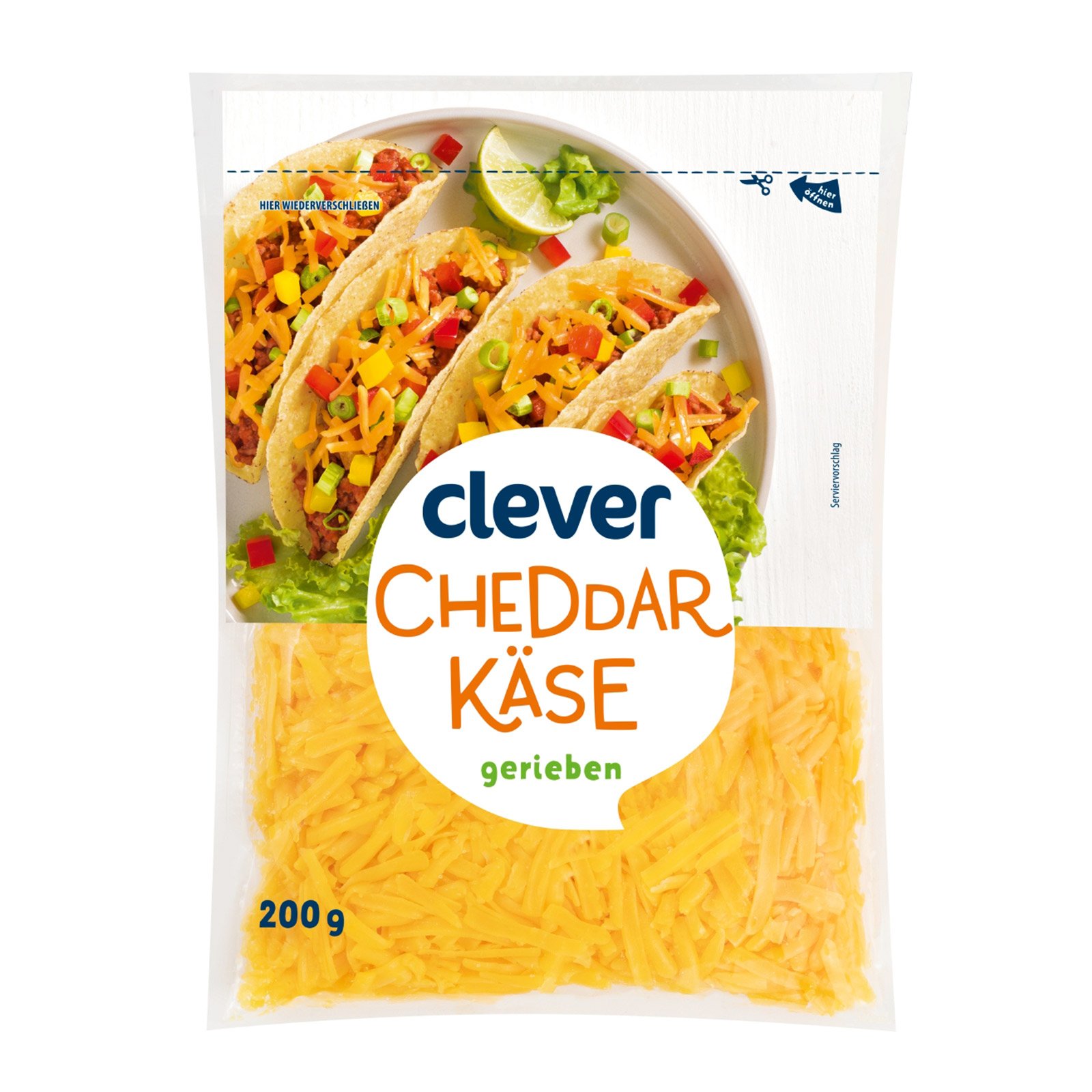 Clever Cheddar Käse gerieben | BILLA Online Shop