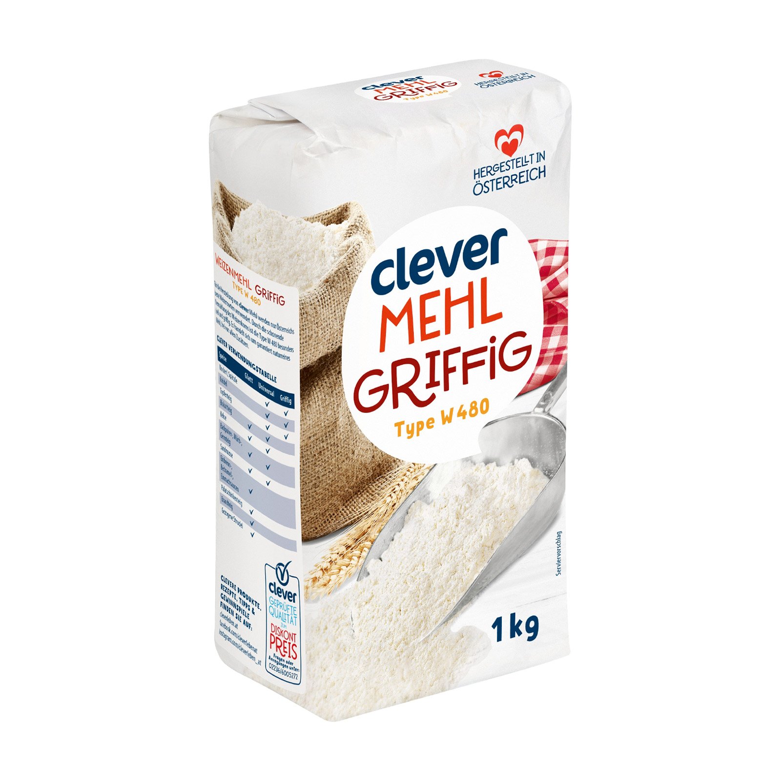 Clever Weizenmehl griffig | BILLA Online Shop
