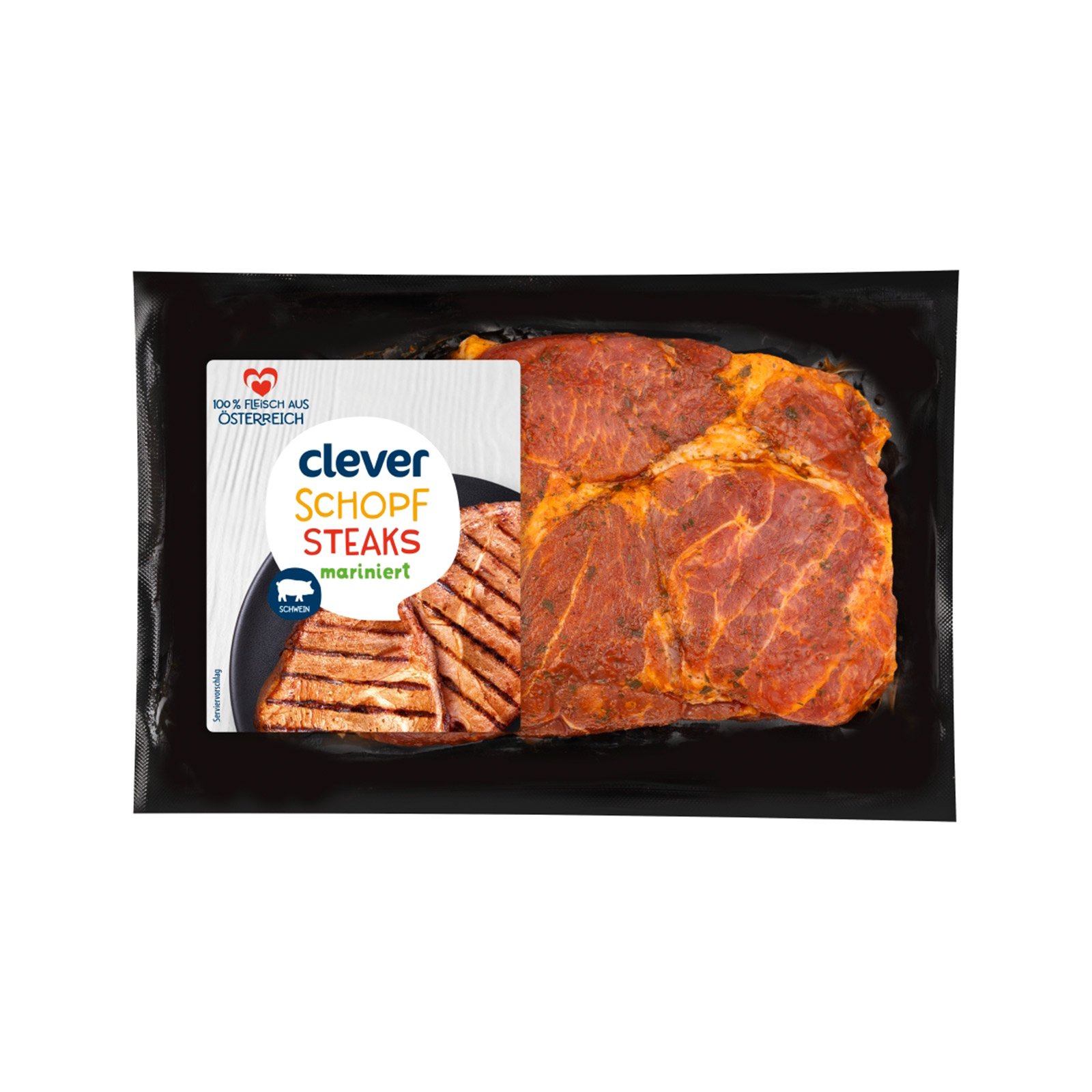 Clever Schweinsschopfsteak mariniert | BILLA Online Shop