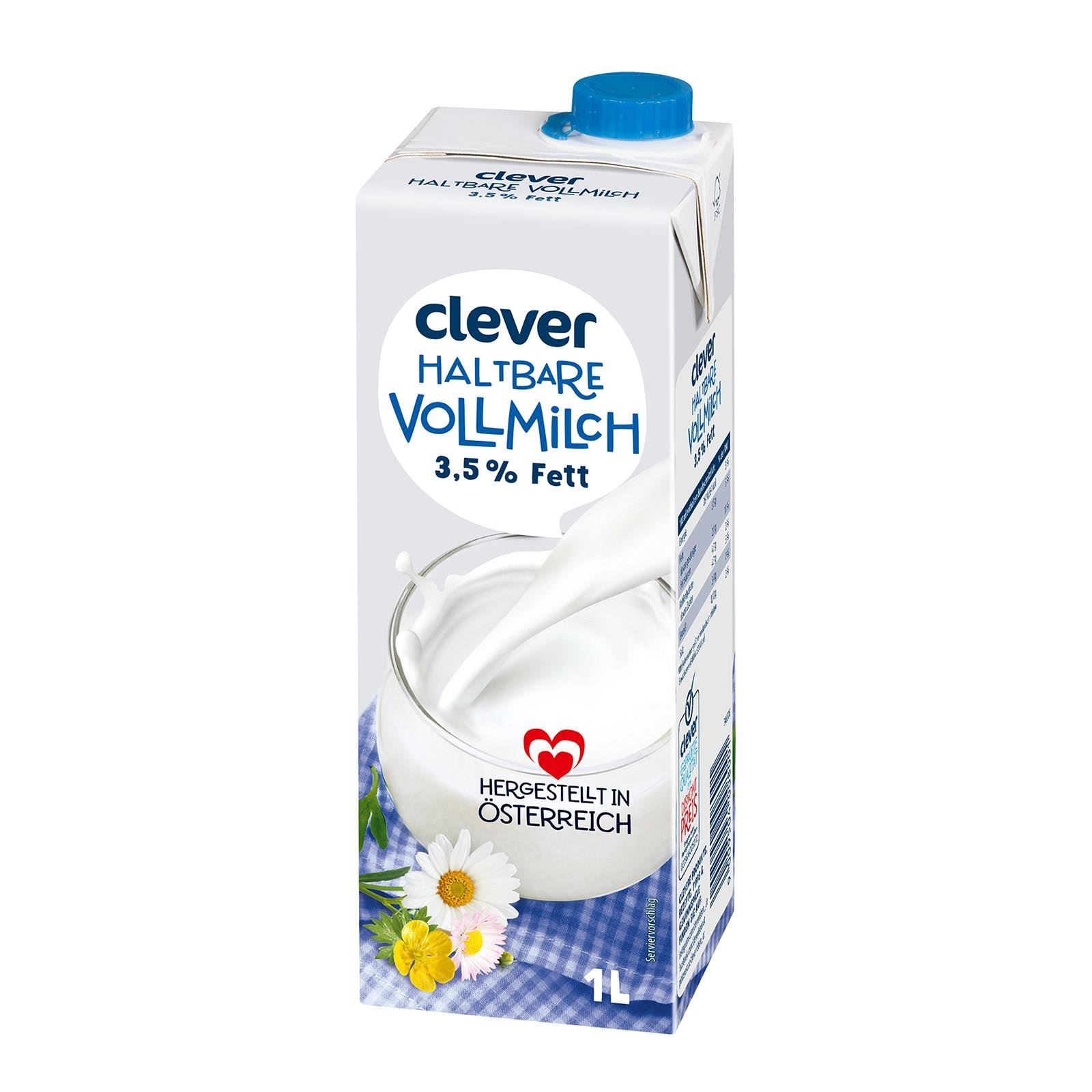 Clever Haltbar-Vollmilch 3.5% | BILLA Online Shop