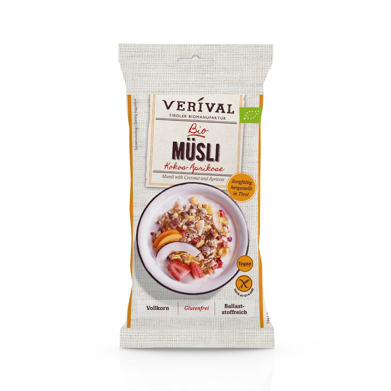 Verival Vollkorn Müsli Kokos-Aprikose | BILLA Online Shop