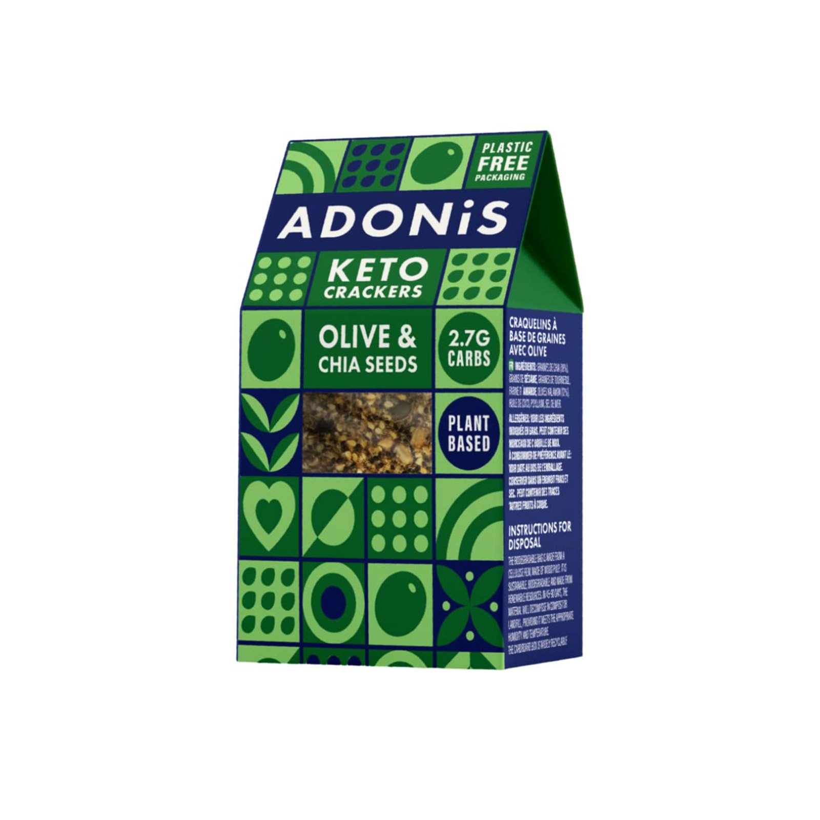 Adonis Keto Crackers Olive & Chia | BILLA Online Shop