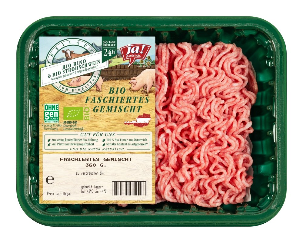 Ja! Natürlich gemischtes Faschiertes | BILLA Online Shop