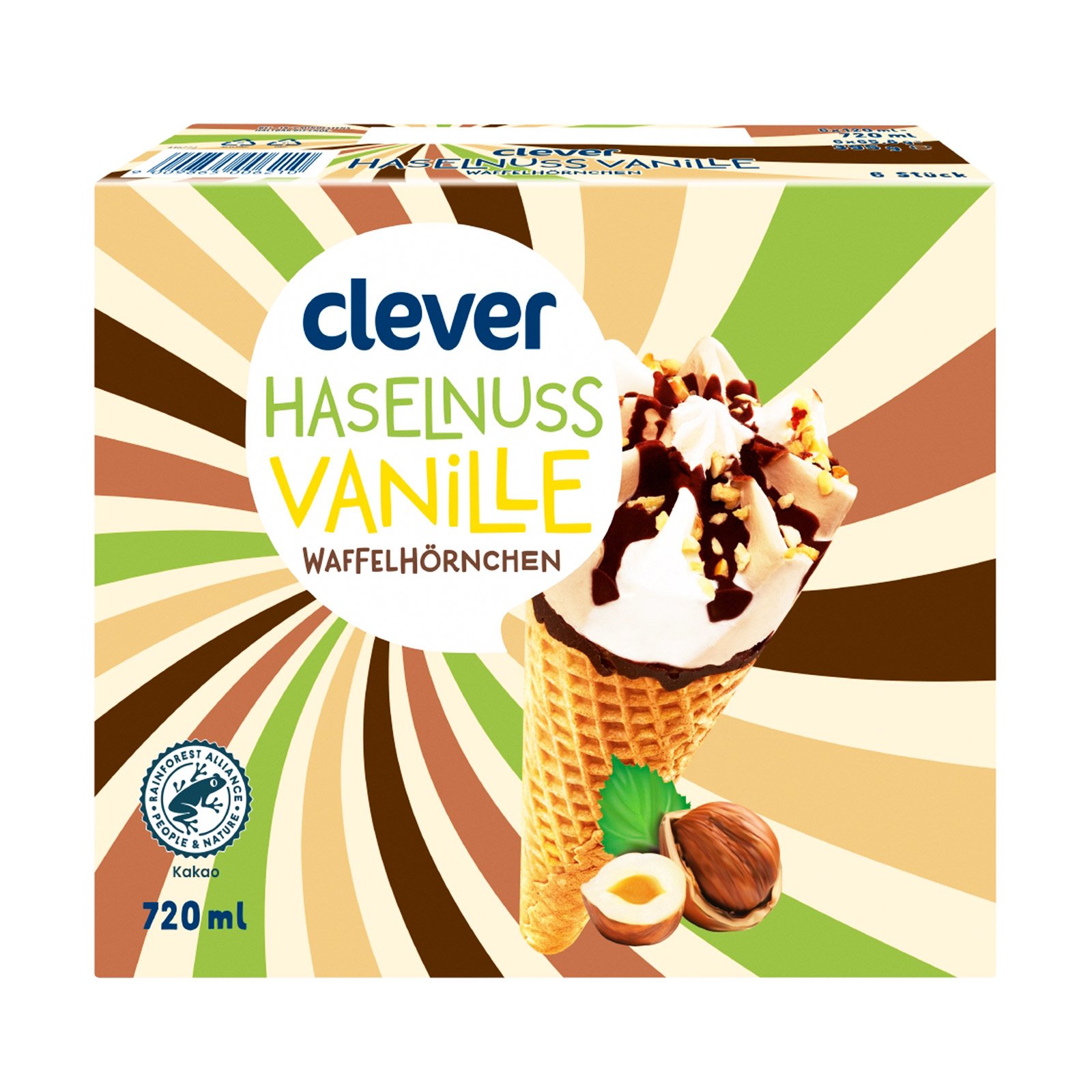 Clever Haselnuss & Vanille Eis | BILLA Online Shop