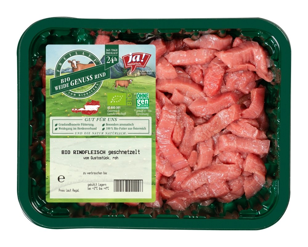Ja Natürlich Weidejungrind Geschnetzeltes Billa Online Shop