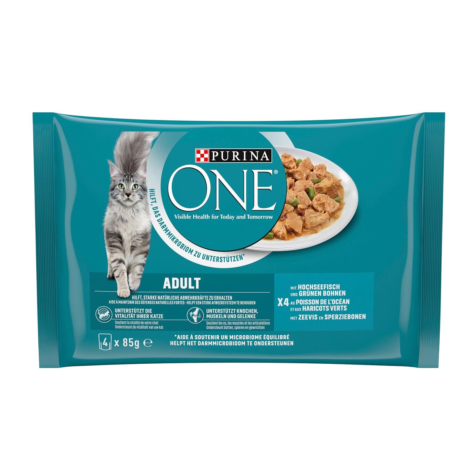 Purina One Adult mit Hochseefisch & Grünen Bohnen 4er | BILLA Online Shop