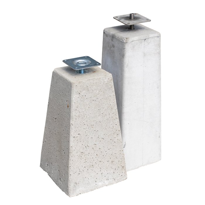 Concrete foundation post - Grey for M16 Plates