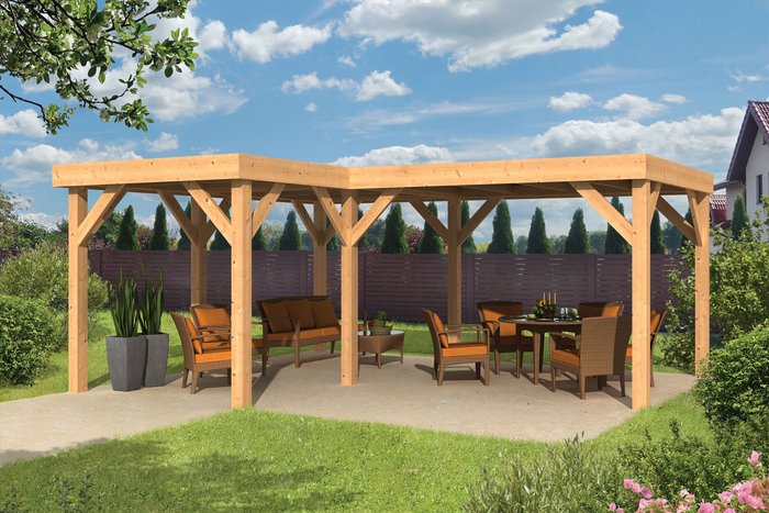 Corner Gazebo Beerze DIY 6.2 x 5.2 m