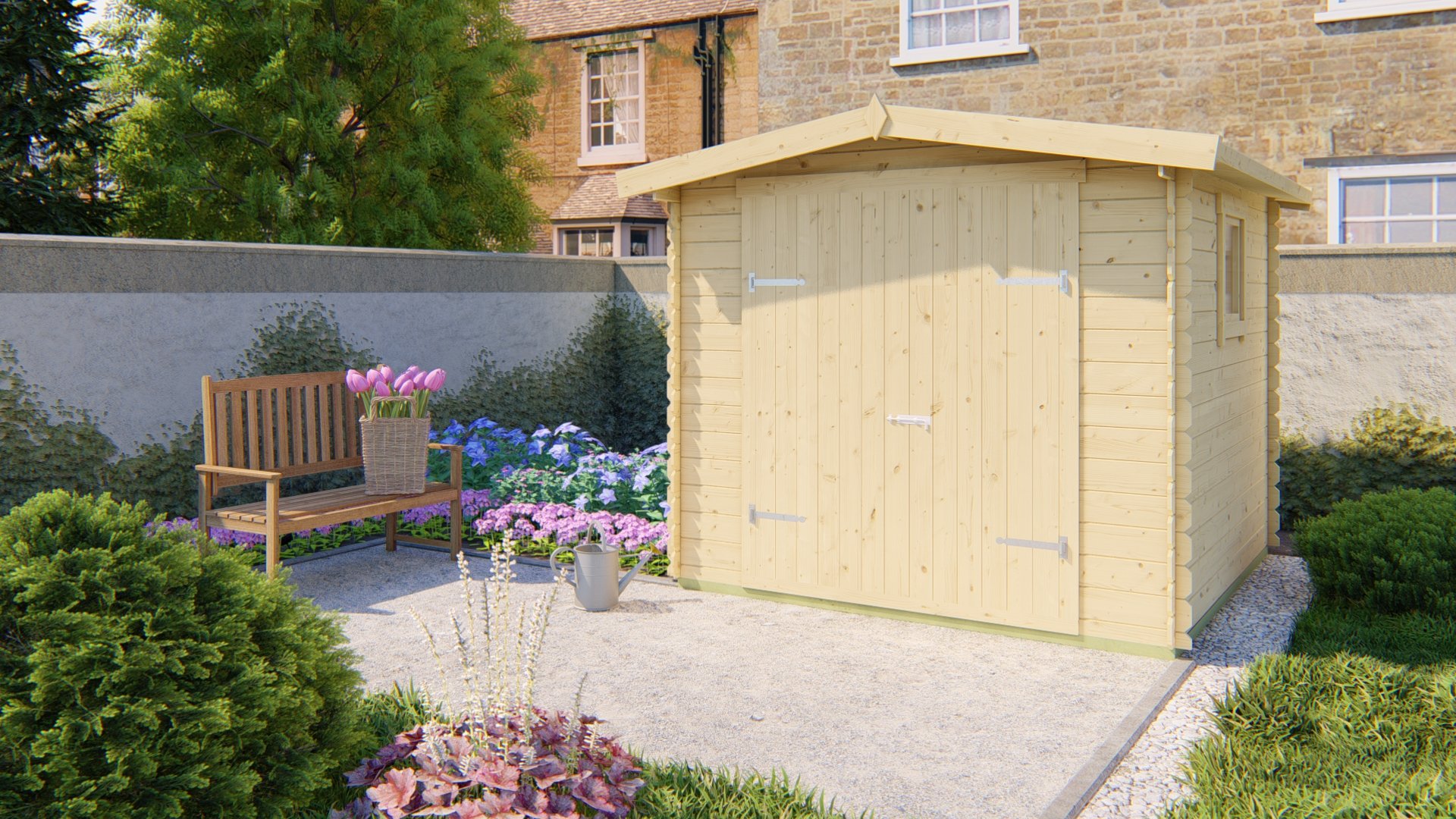 Valery Garden Shed | 2.45 x 2.45m | From The Tuin UK Garden Sheds ...