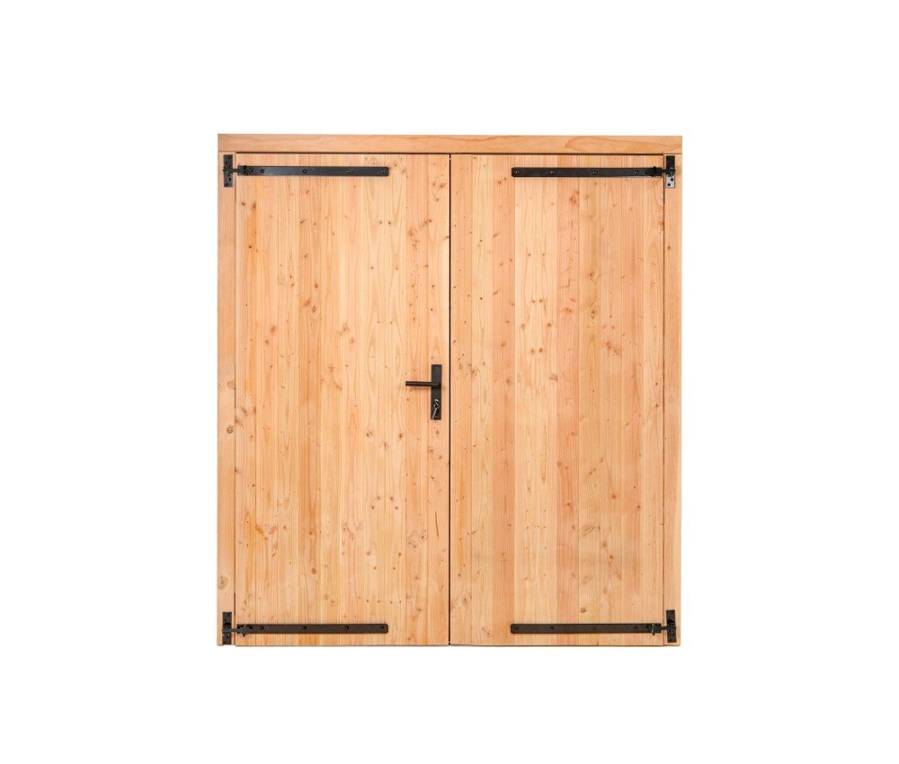Douglas hout Dubbele dichte deur 185 x 205 cm