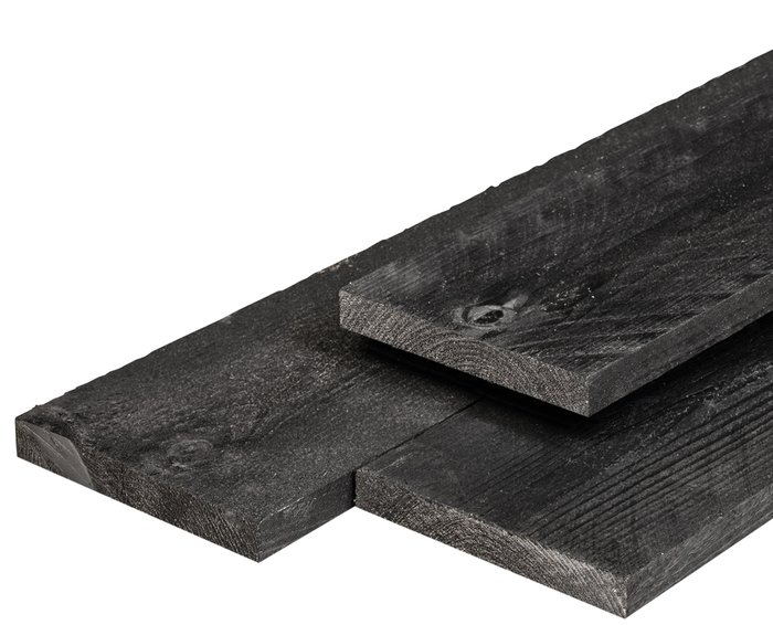 16'4ft / 5.0m Black Douglas Timber Boards | 22x200mm | Rustic from TUIN