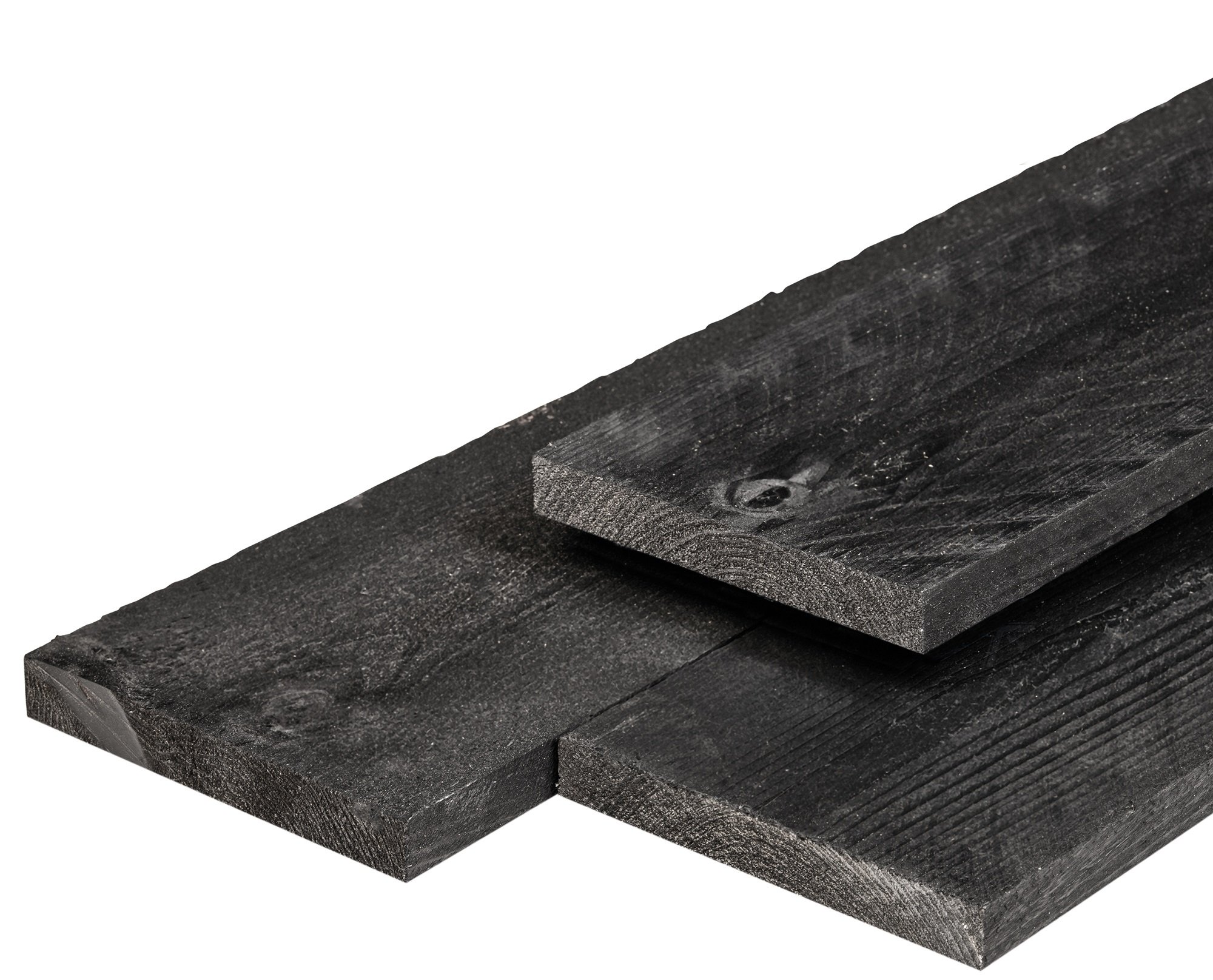 16'4ft / 5.0m Black Douglas Timber Boards | 22x200mm | Rustic from TUIN
