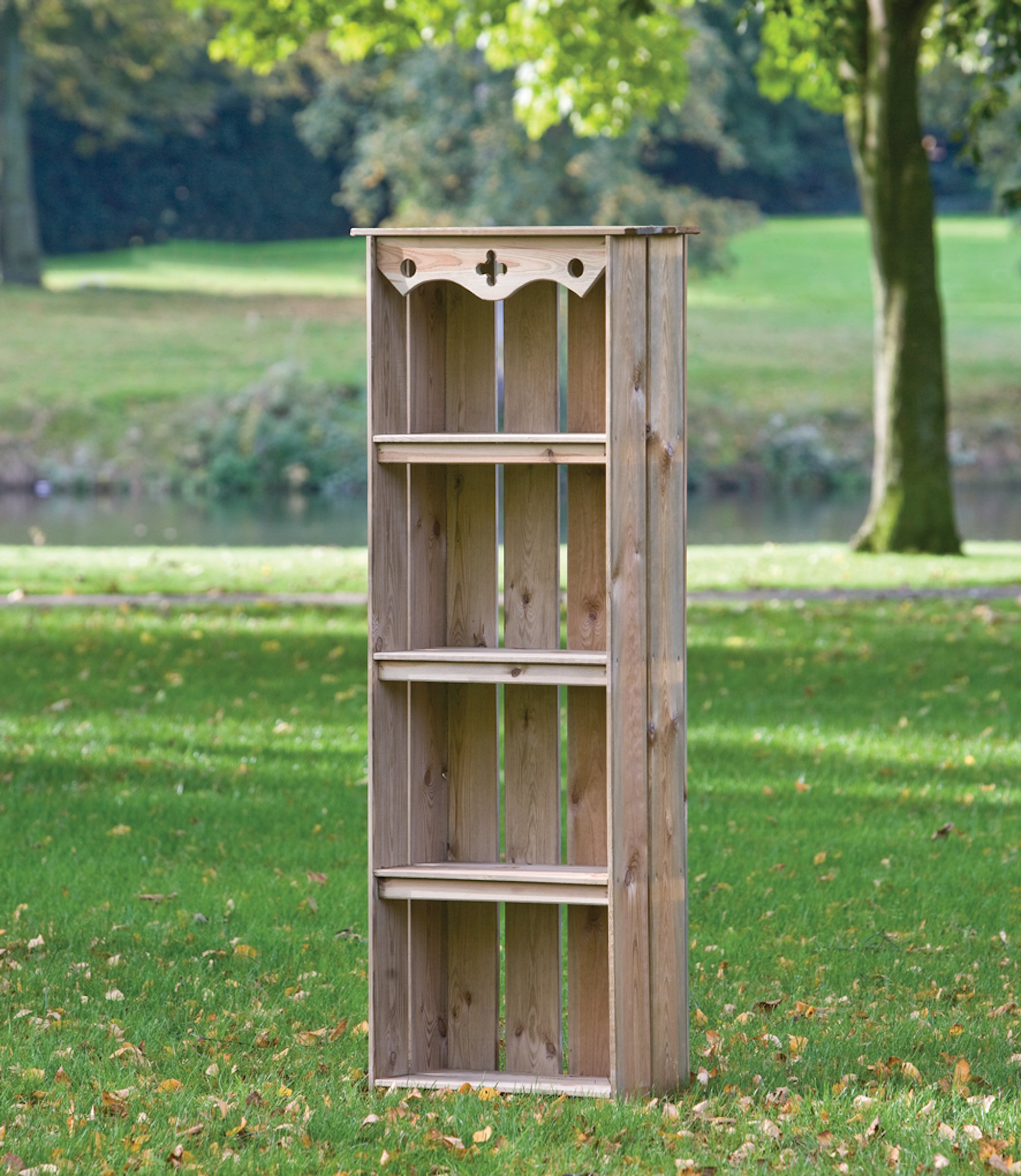 Decorative Garden Storage shelves made from pressure treated timber ...