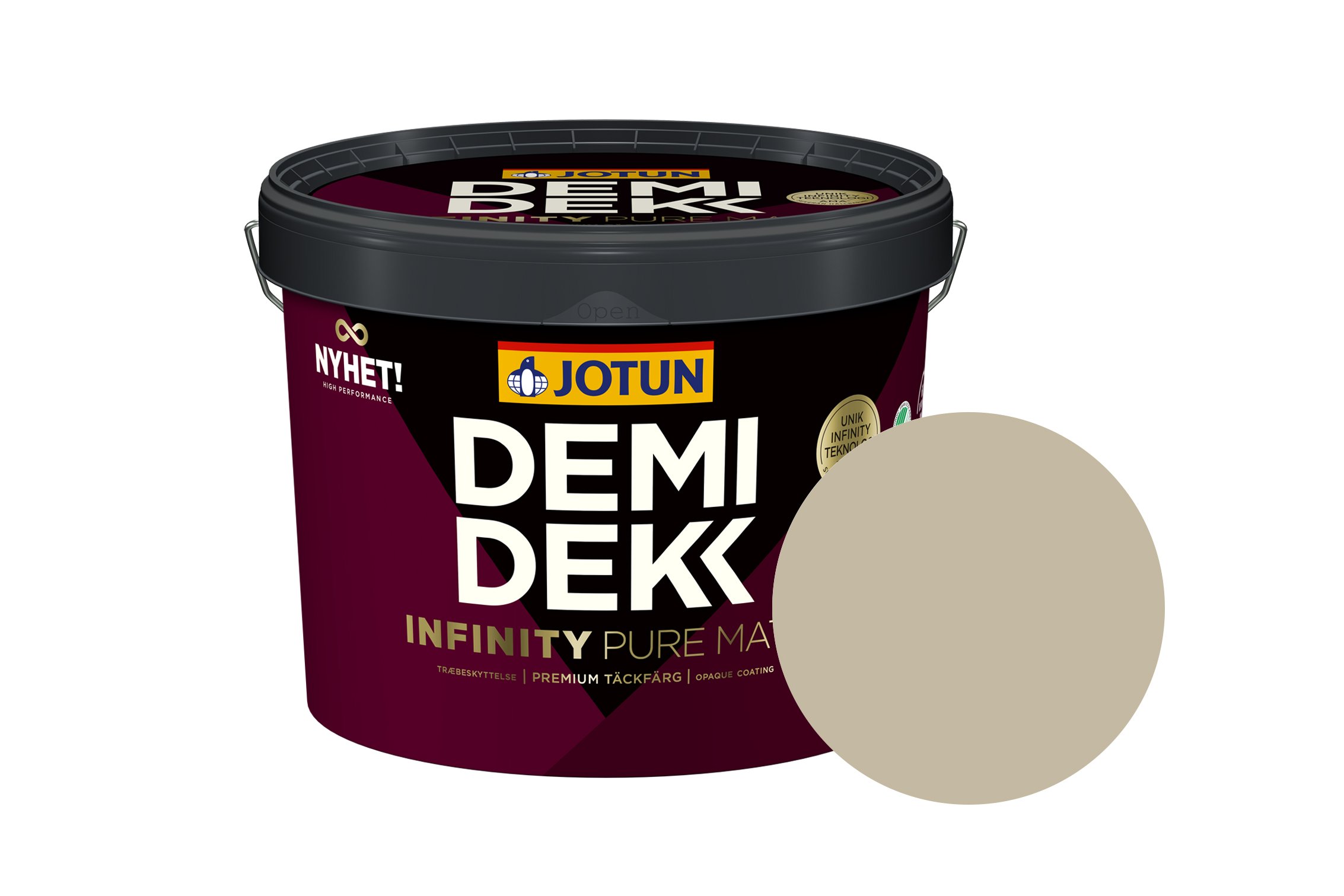 Jotun Demidekk Infinity Pure Matt Beits – Dekkend Mat – Rå Umbra Blek (10L)