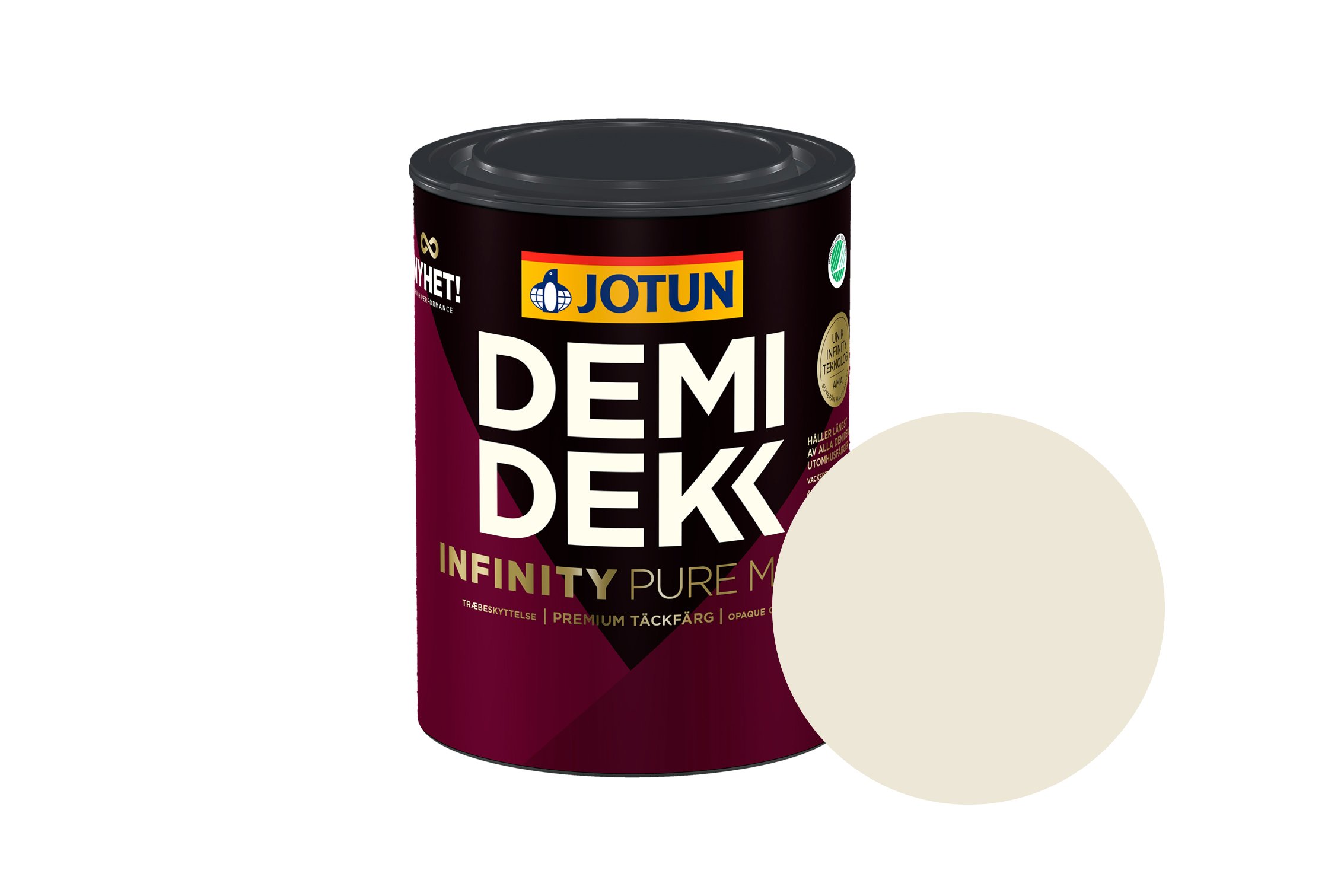 Jotun Demidekk Infinity Pure Matt Beits – Dekkend Mat – Kalksten (0.75L)