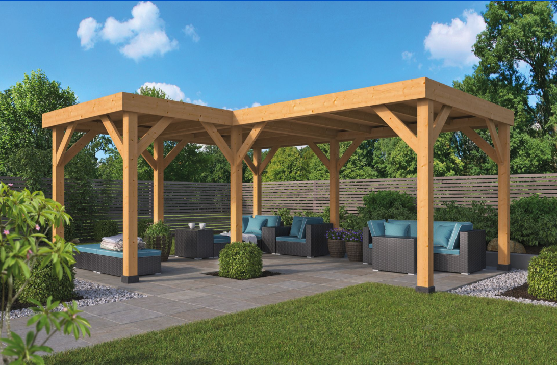 Corner Gazebo Beerze DIY 6.2 x 5.2 m