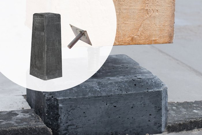 Concrete foundation post XL Charcoal