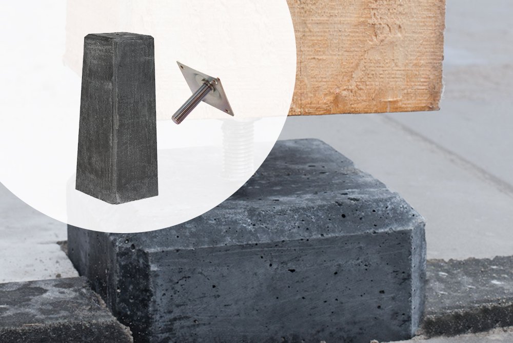 Concrete foundation post XL Charcoal