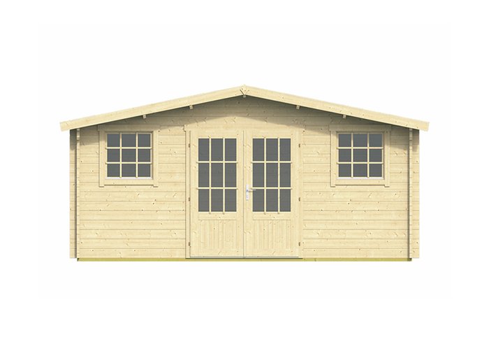 Blokhut Jackalyn grijs geïmpregneerd 500 x 440 x 243 cm Wanddikte 40 mm