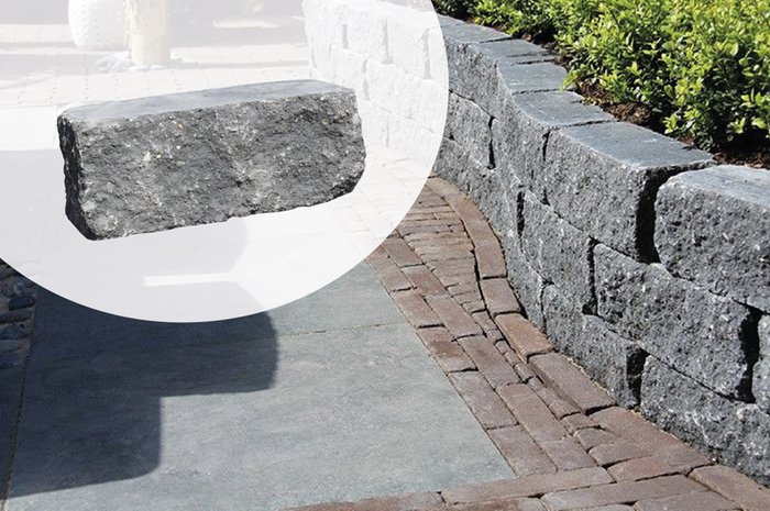 Cliff Walling Antraciet Gekloofd 30 x 12 x 12 cm