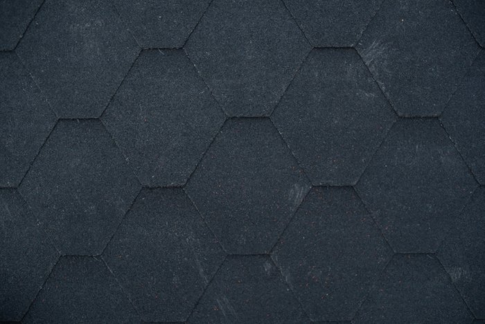 Black Hexagonal Felt Roofing Shingles For Garden Buildings