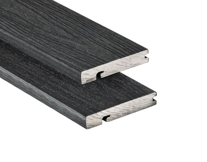 Planche de finition composite PuraShield Noir Ebene 2,3 x 13,8 cm - Pour clips