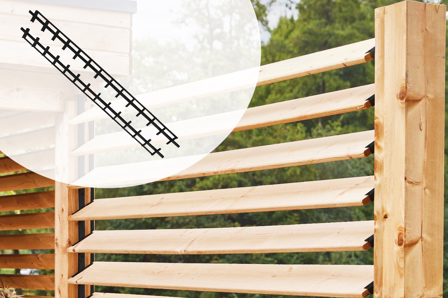 Flex Fence Draaibare Lamellen voor in de tuin Zwart