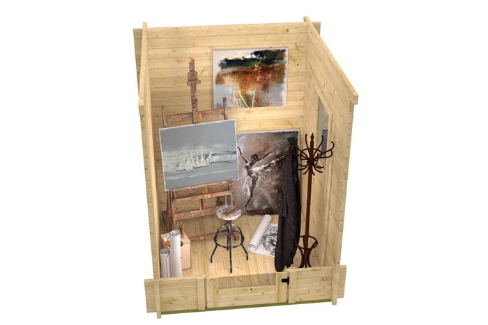Garden Room Frankie 2x2m - 40mm Logs with Floor