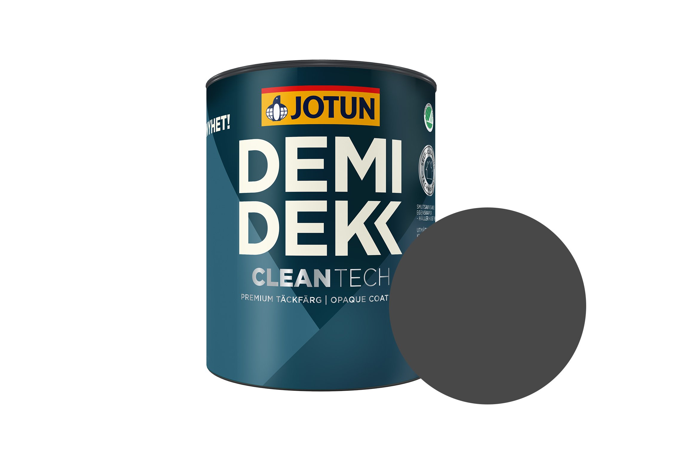 Jotun Demidekk Cleantech Beits – Dekkend Zijdeglans – Dempet Sort (0.75L)